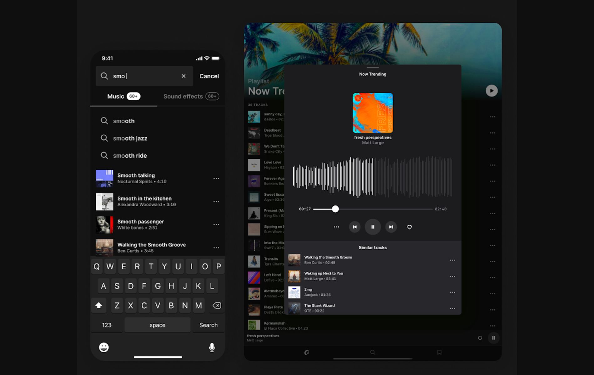 App Update - iPad Support and Better Search | Epidemic Sound